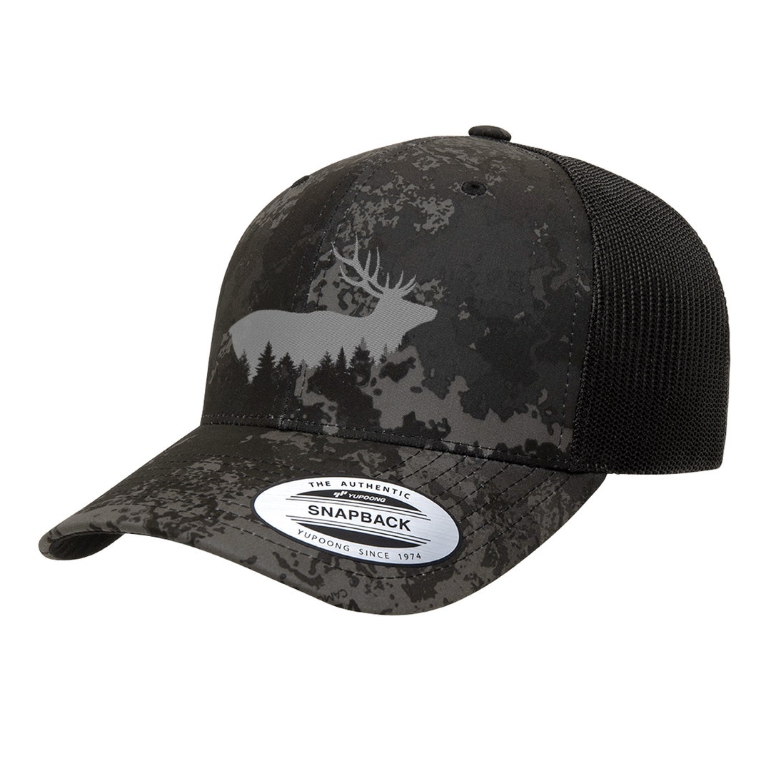 Camo Trucker Hat Elk Above Tree Line Trucker Mesh Hat - Etsy