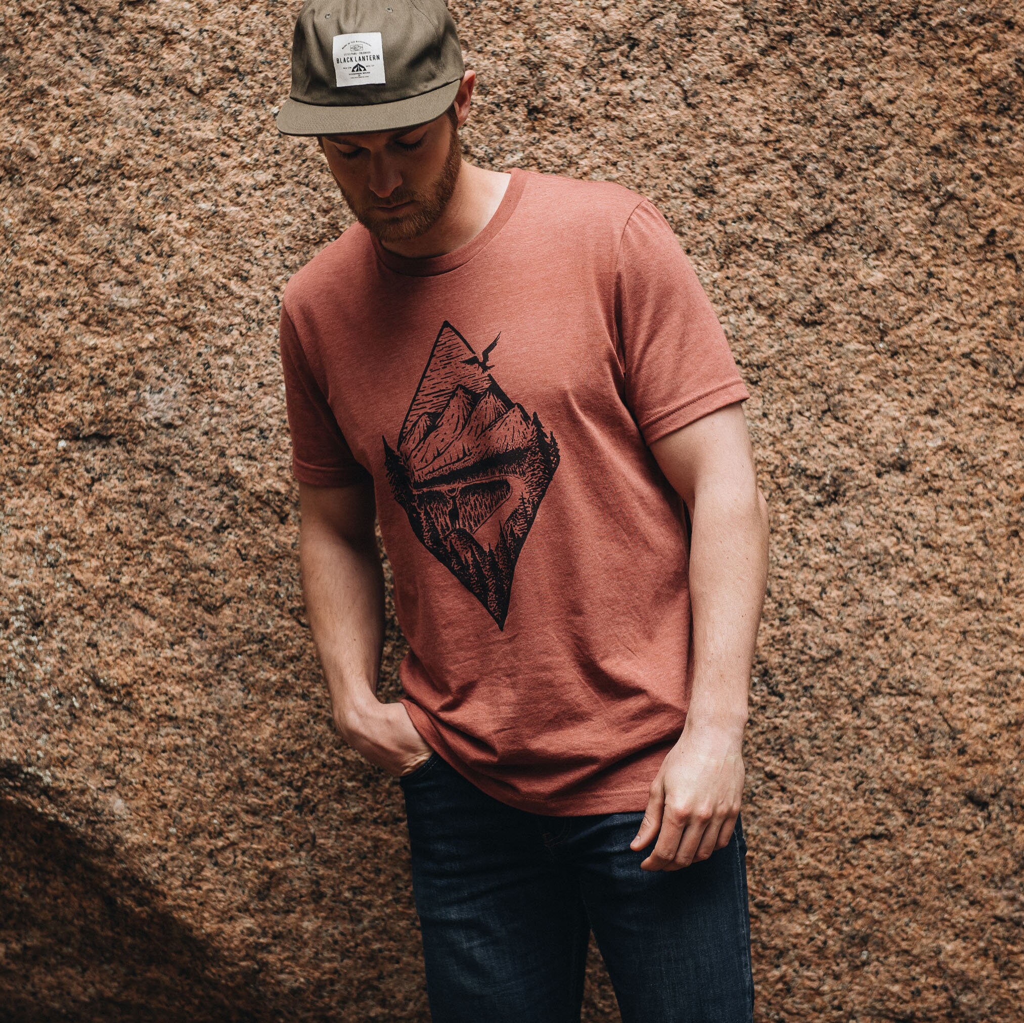 Mountain Shirt Men River Mountain Forest Mens Tshirt | Etsy