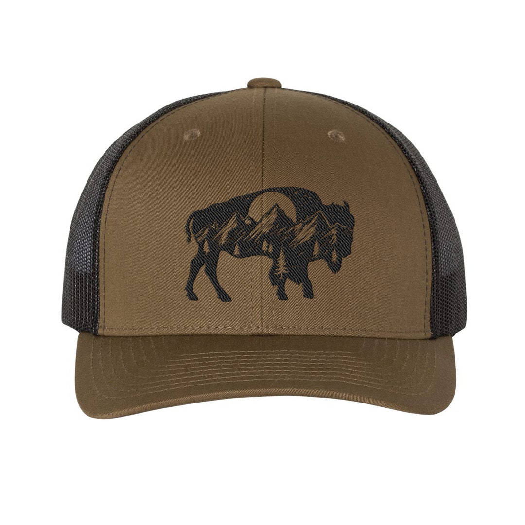 Classic Buffalo Landscape Trucker Hat - Snapback Adjustable Trucker Cap ...