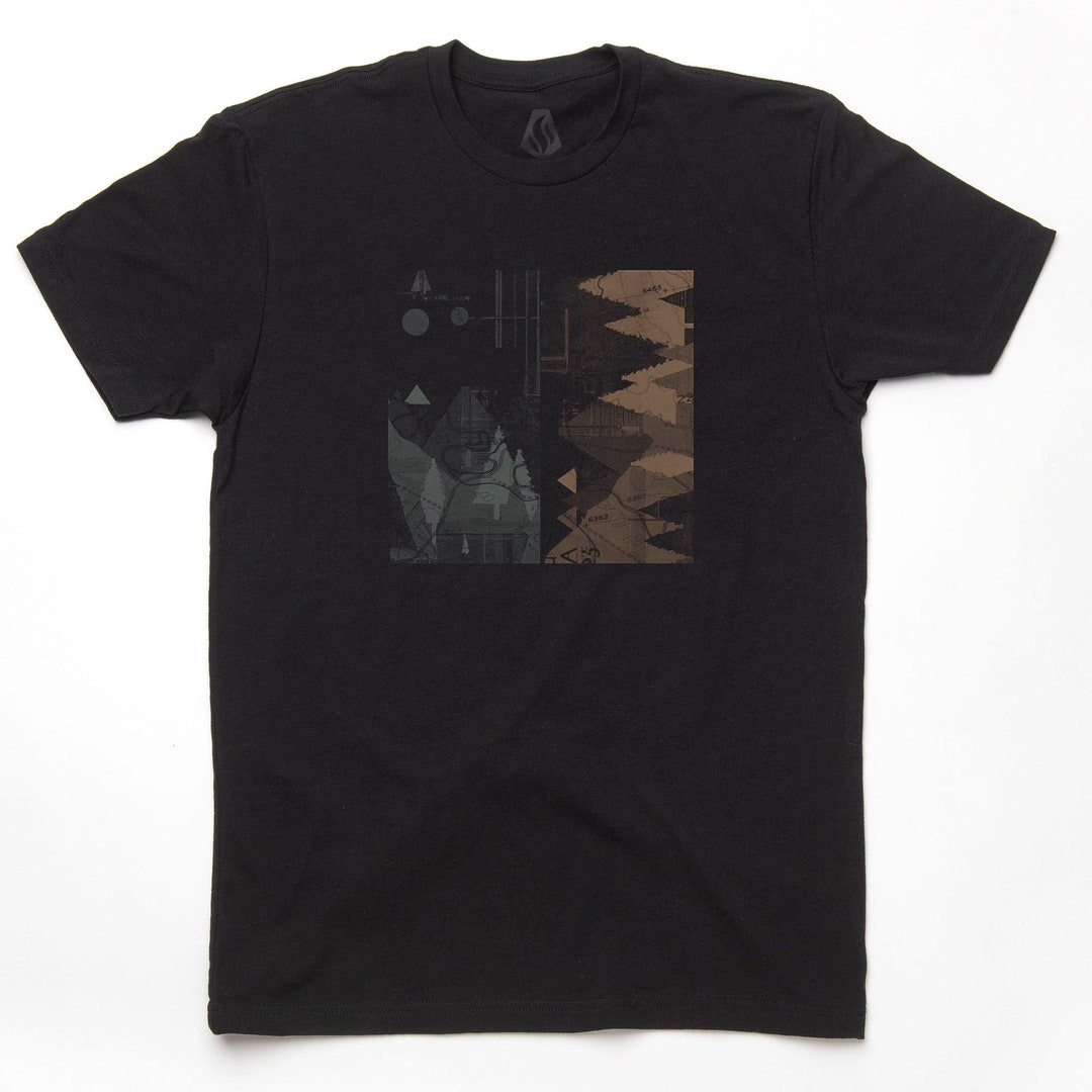 Mens Graphic Tees Alpine Analog Screen Print T Shirt Men by Black ...