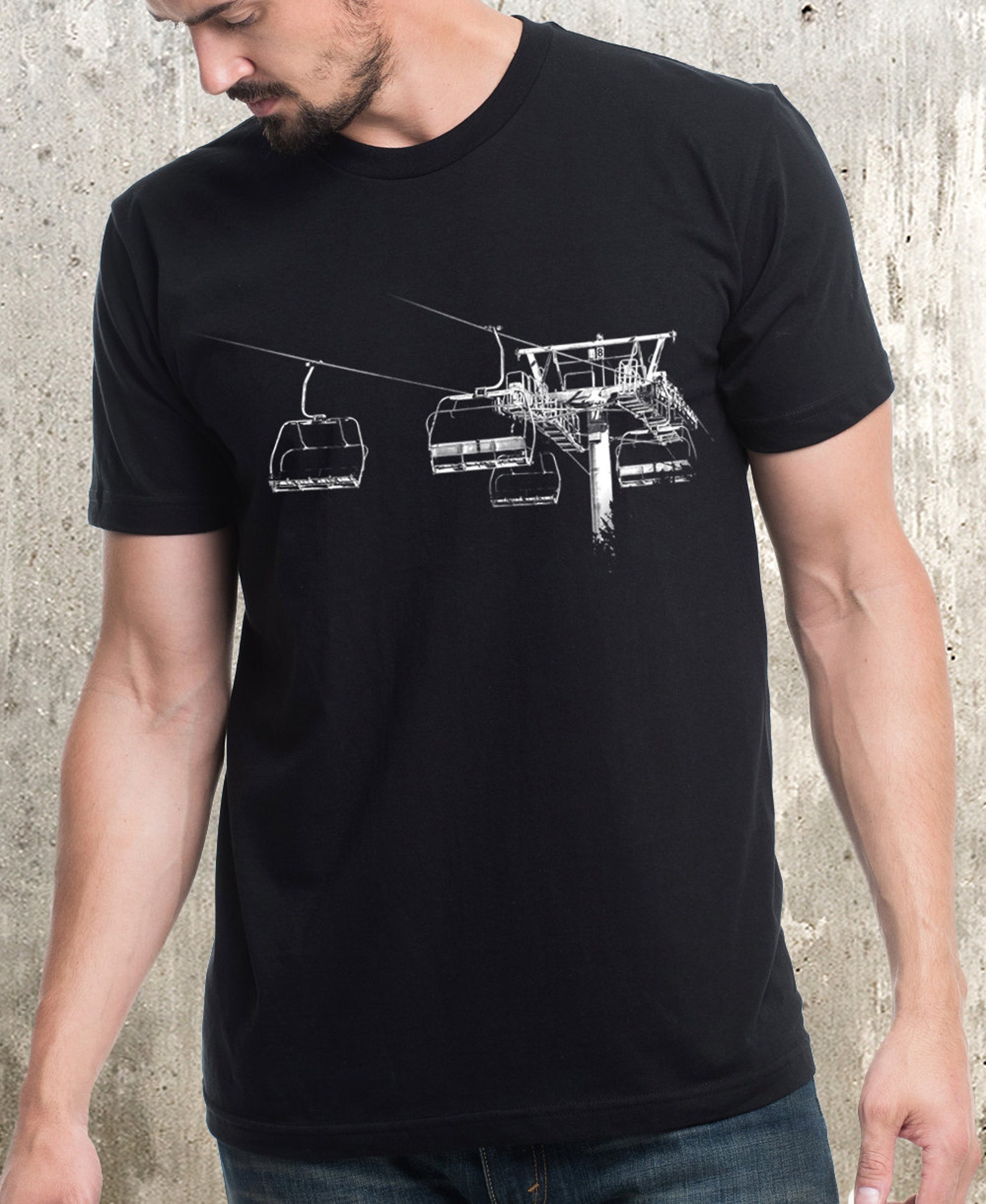 Graphic Tees Ski Tshirt Lift 8 Ski Lift Snowboard Shirt | Etsy