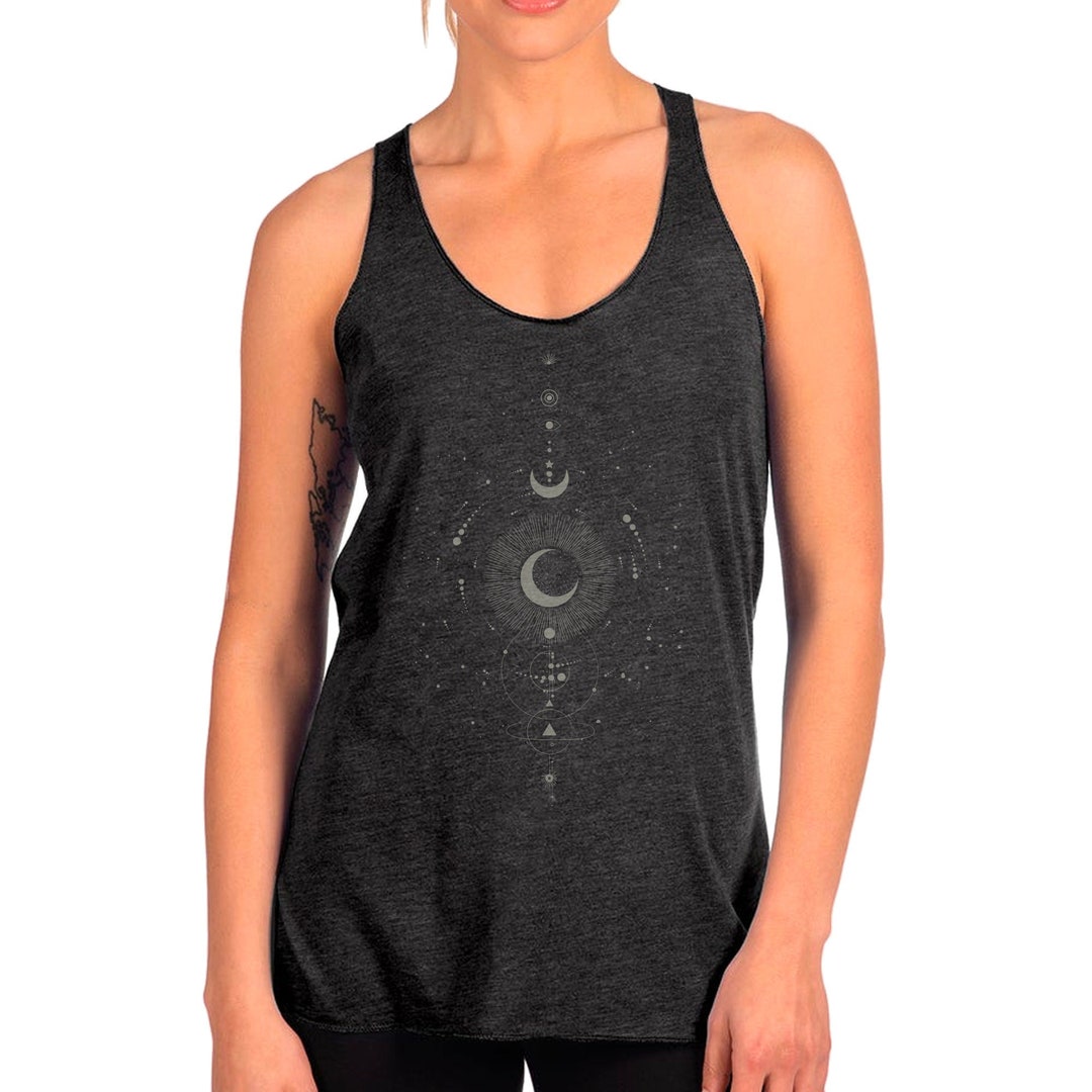 Moon Tank Top Women - Lunar Cycles and Astrology - Womens Racerback ...