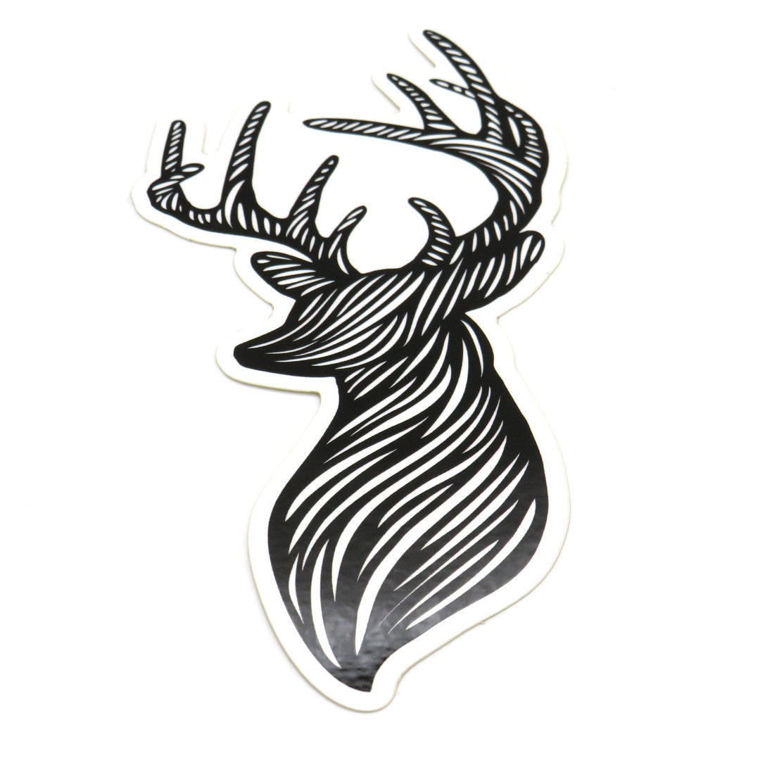 Deer Vinyl Stickers Nature Decal Jeep Vinyl Decal Rustic Deer Design ...