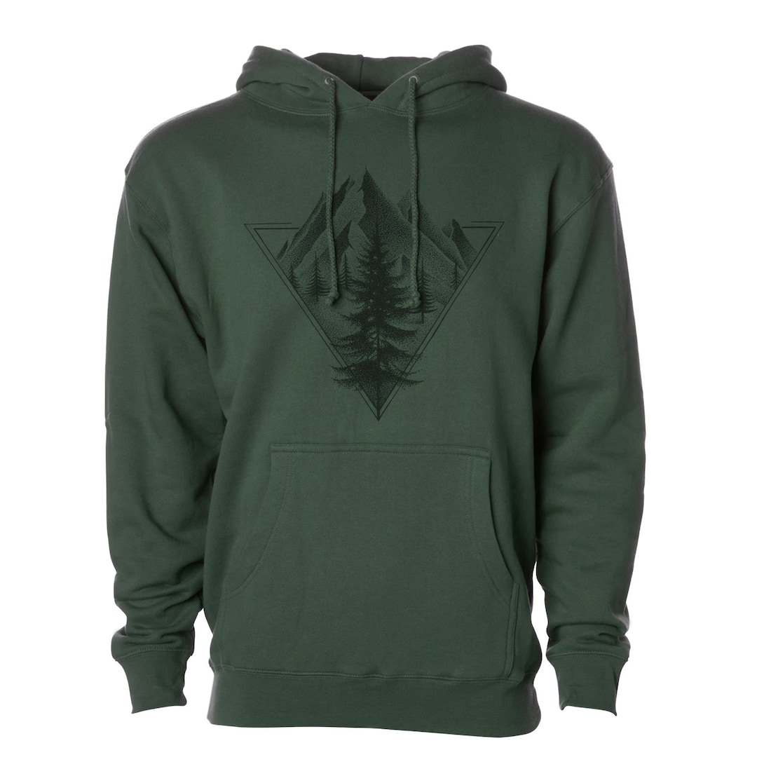 Nature Hoodies - Triangle Mountain Hooded Sweatshirt - Mountain Hoodie ...
