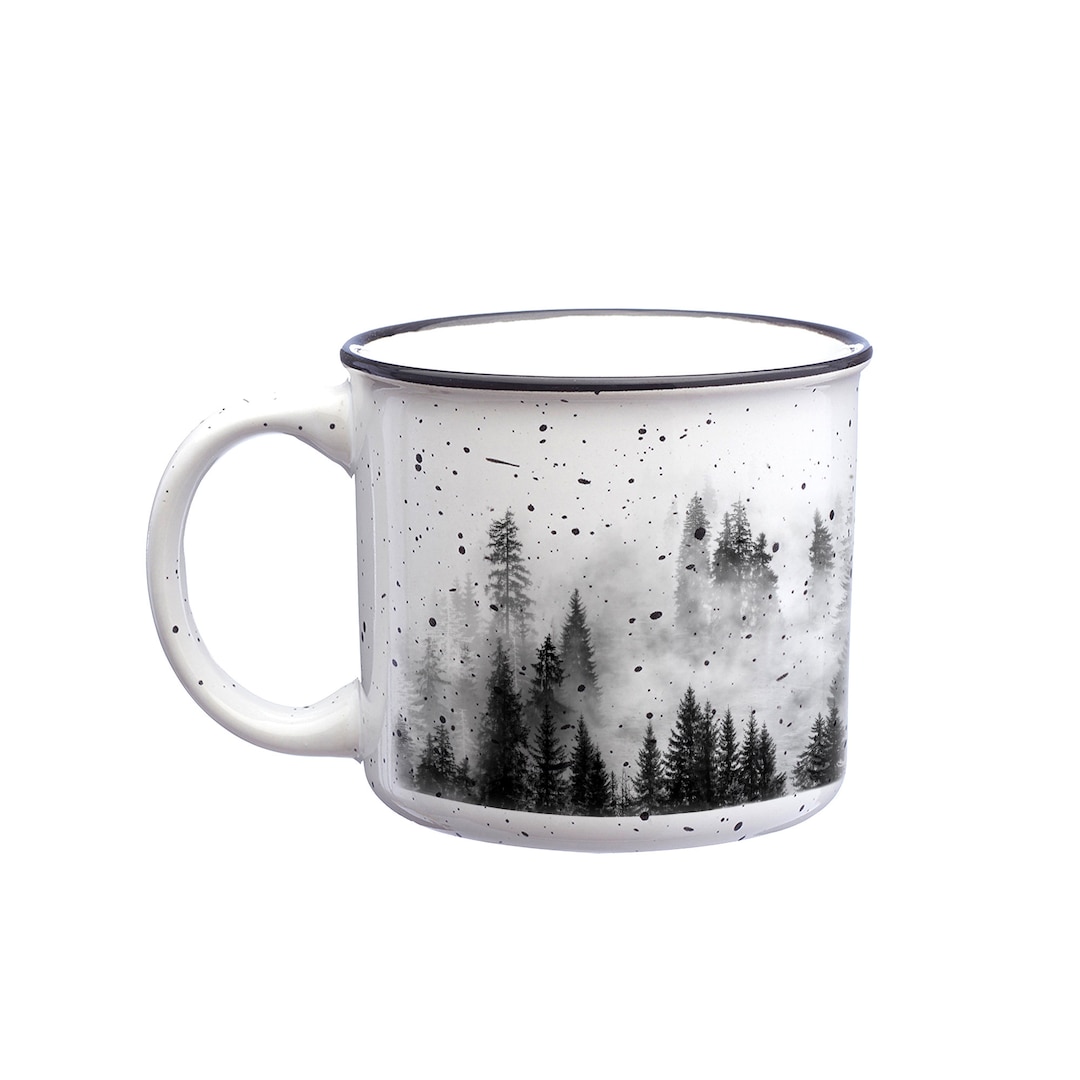 Forest and Clouds Ceramic Mug - Forest and Nature Themed Coffee Mug ...