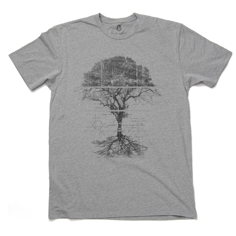 Tree Diagram T-shirt – Nature & Science Graphic Tee for Men – Botanical ...