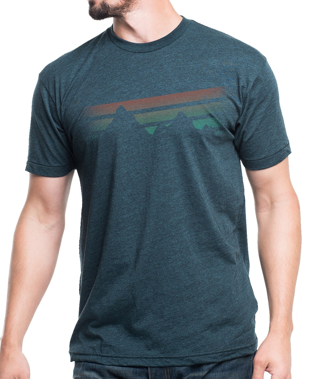 Men’s Mountain Fade T-shirt – Hiking and Outdoor Graphic Tee, Nature ...