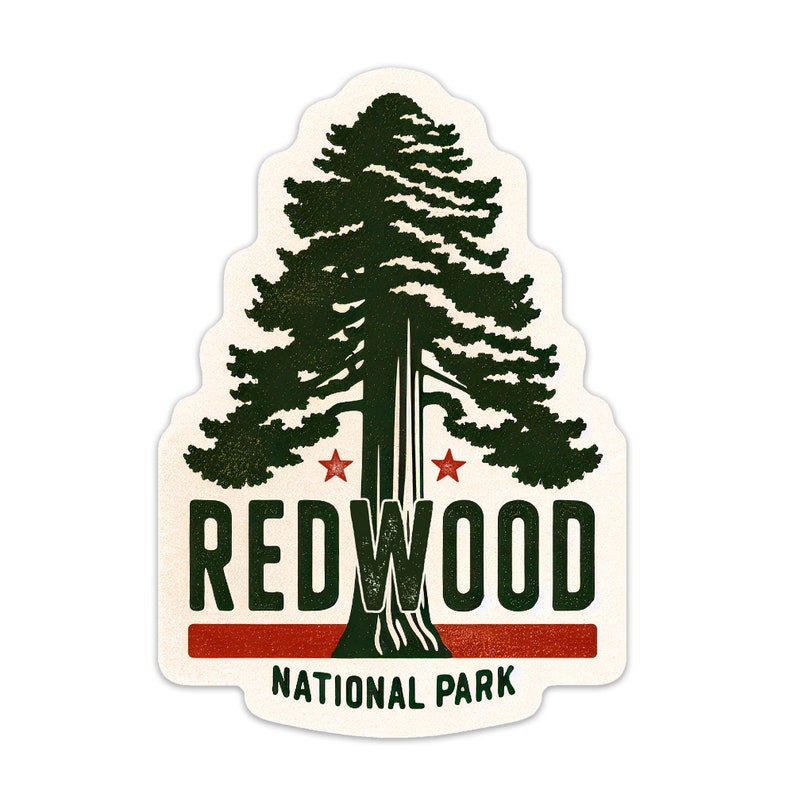 Redwood National Park Outdoor Sticker - Vinyl Decal - Nature Stickers ...