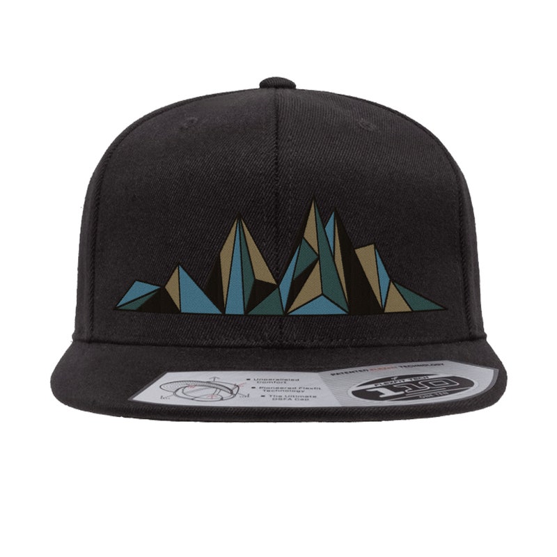 Mountains Flat Bill Hat - Etsy
