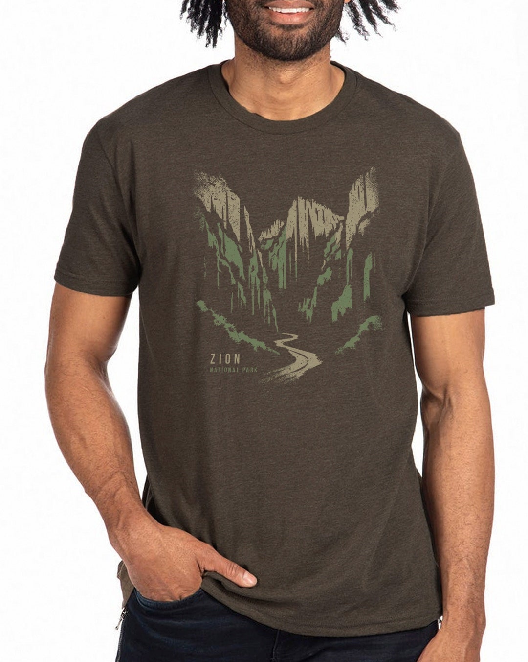 Men's Zion National Park T-shirt Screen Printed National Park T-shirt ...