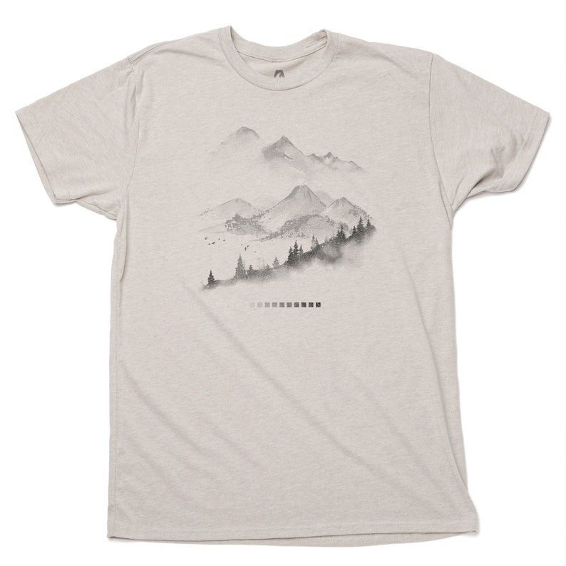 Men’s Graphic Tees - in the Fog - Nature Tshirt Men - Mountain Bike ...