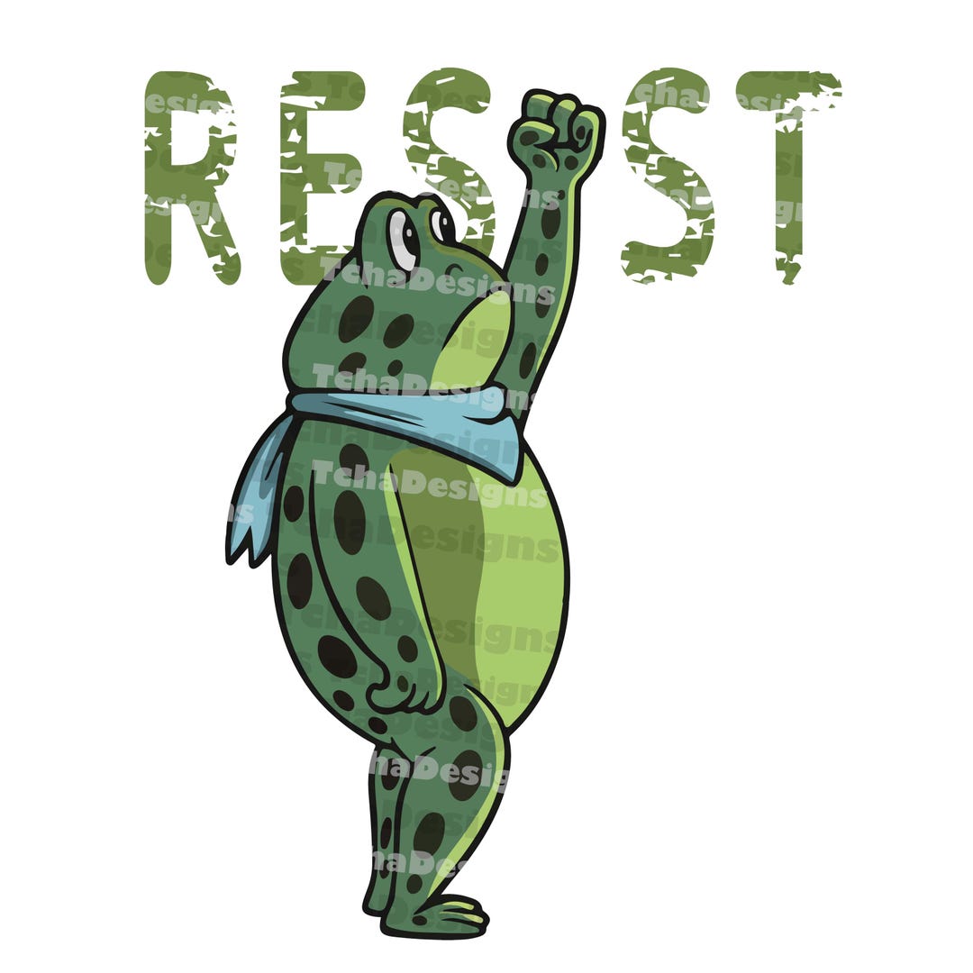 Resist Frog PNG SVG, Freedom and Equality Activist Frog Clipart ...