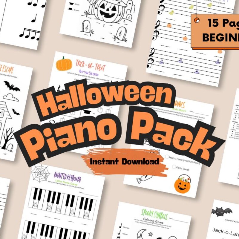 Halloween Games for Piano - Etsy