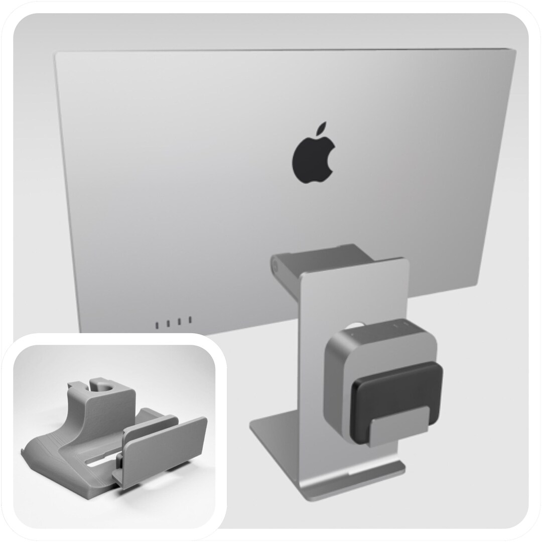 Mac Mini M4/m4pro Holder for Apple Studio Display | With Optional Hard ...