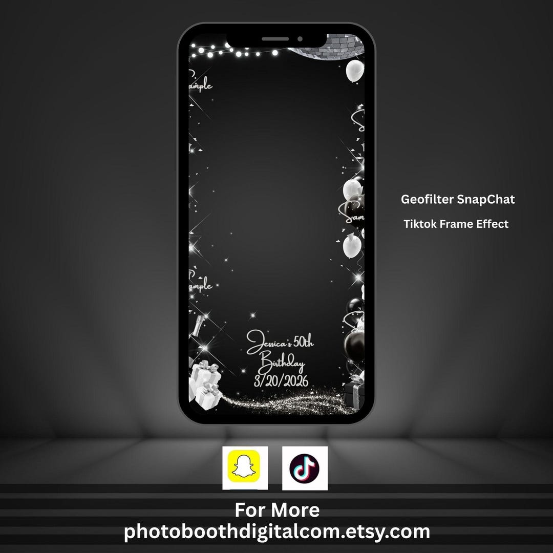 Birthday Social Media Frame Filter, Geofilter Snapchat, Instagram ...