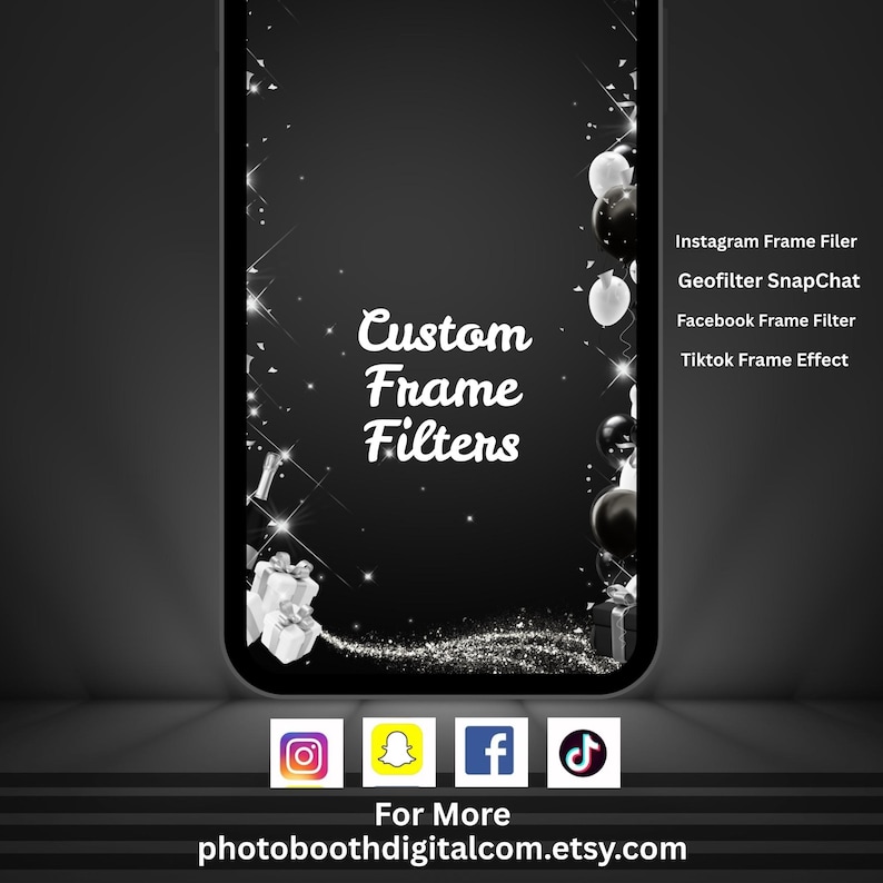 Custom Social Media Frame Filter | Geofilter Snapchat, Instagram Filter ...