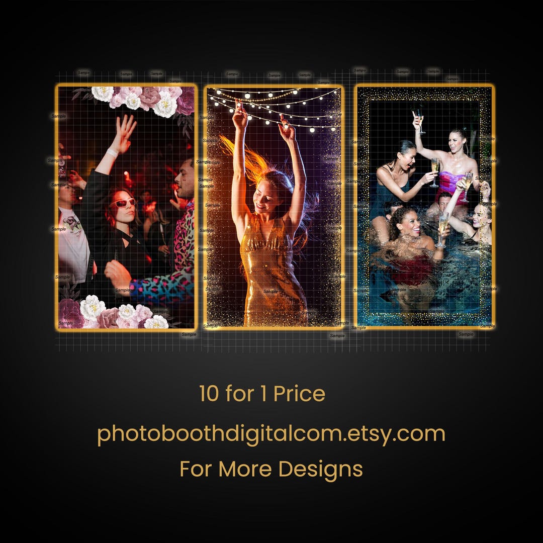 Birthday Wedding Anniversary 360 Overlay Template Photo Booth Video ...