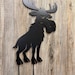 Snarky Moose Garden Stake: Black Metal Cabin Yard Art - Etsy