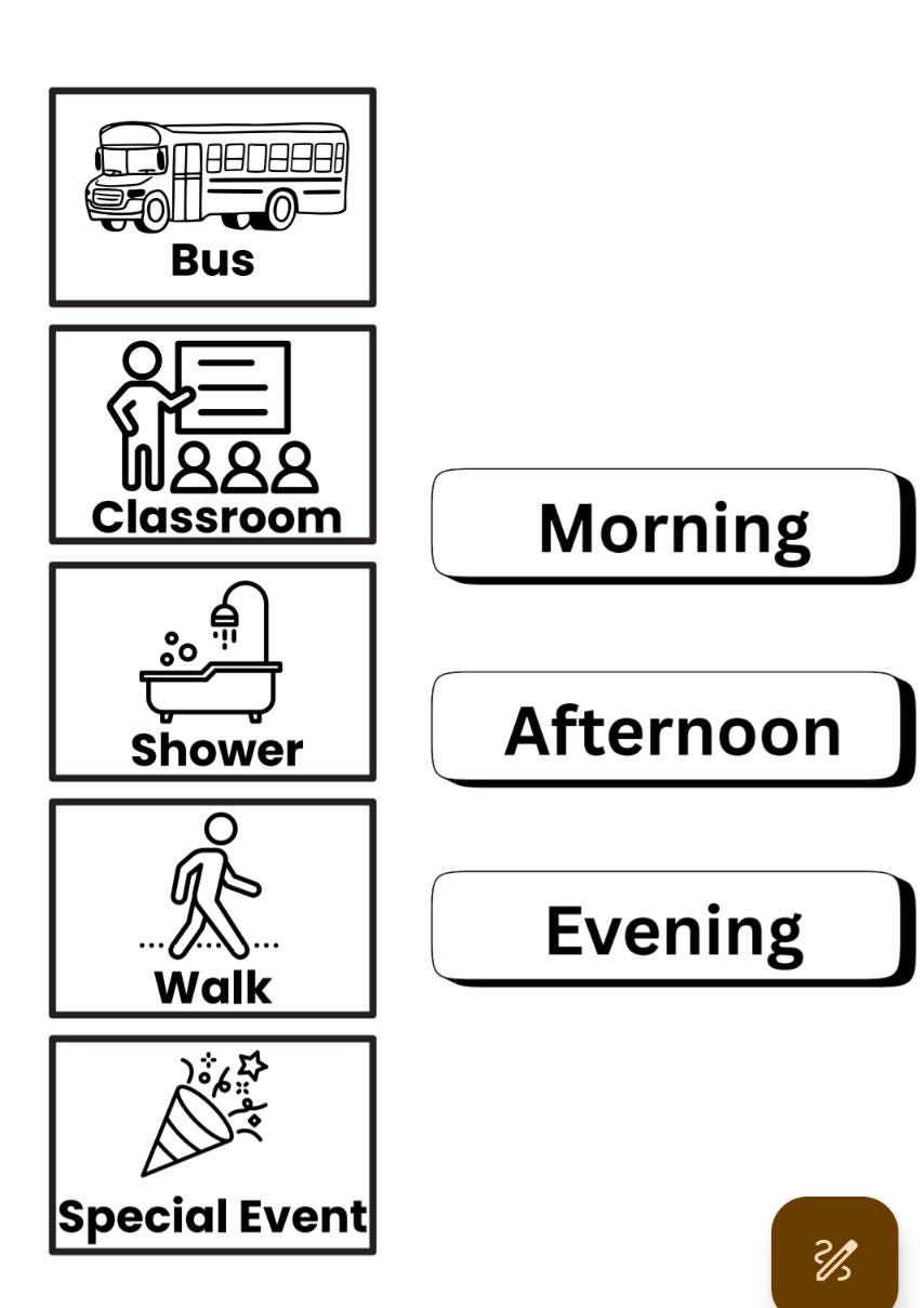 Black and White Visual Schedule: High Contrast Literacy Support - Etsy