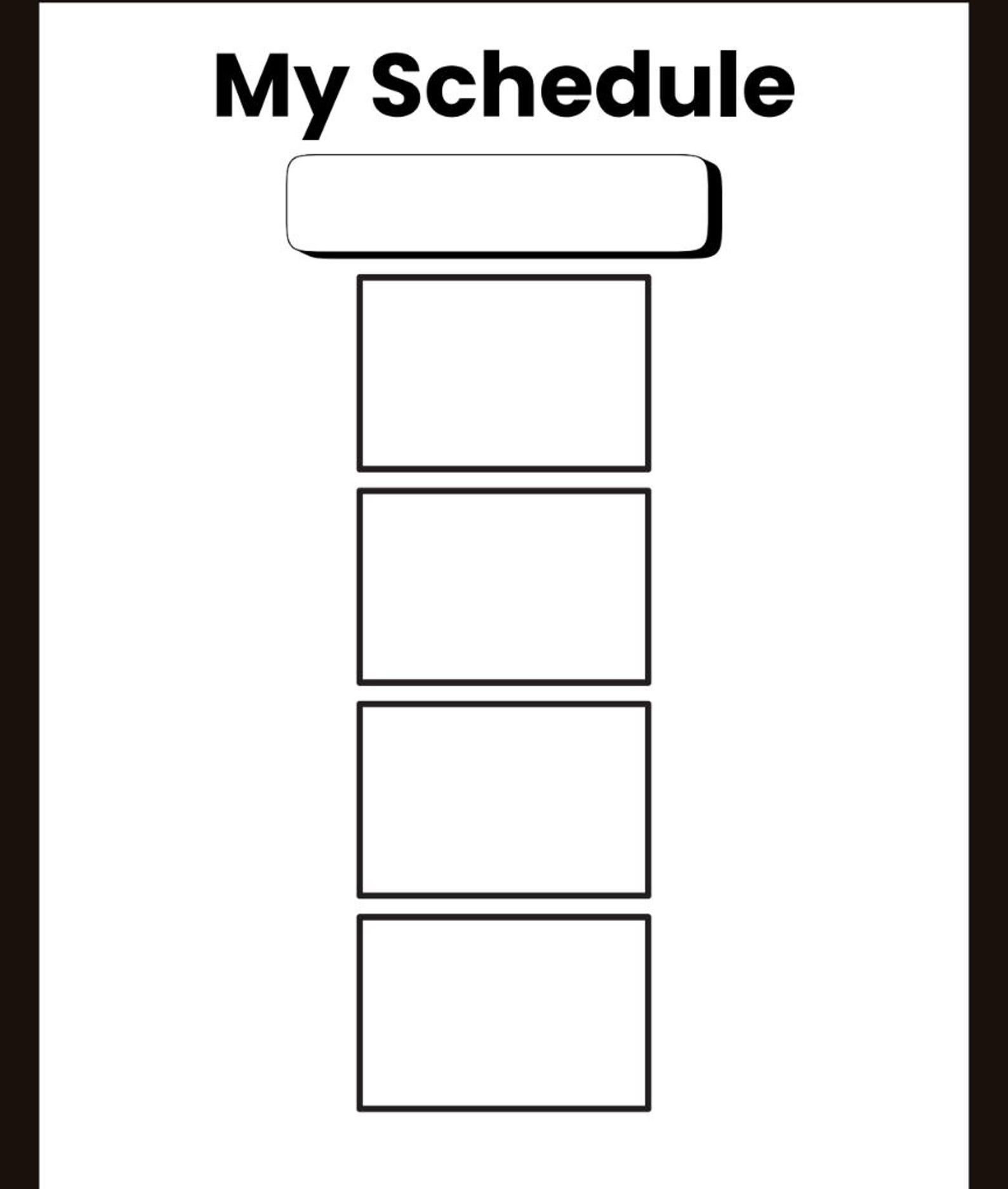 Black and White Visual Schedule: High Contrast Literacy Support - Etsy