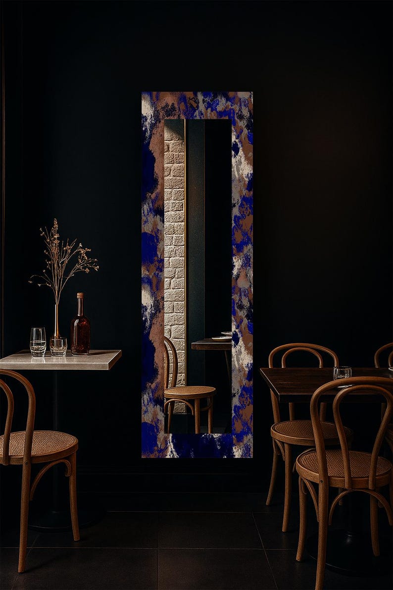 Vintage Wall Mirror, Luxury Rectangle Wall Mirror, Boho Wall Mirror ...