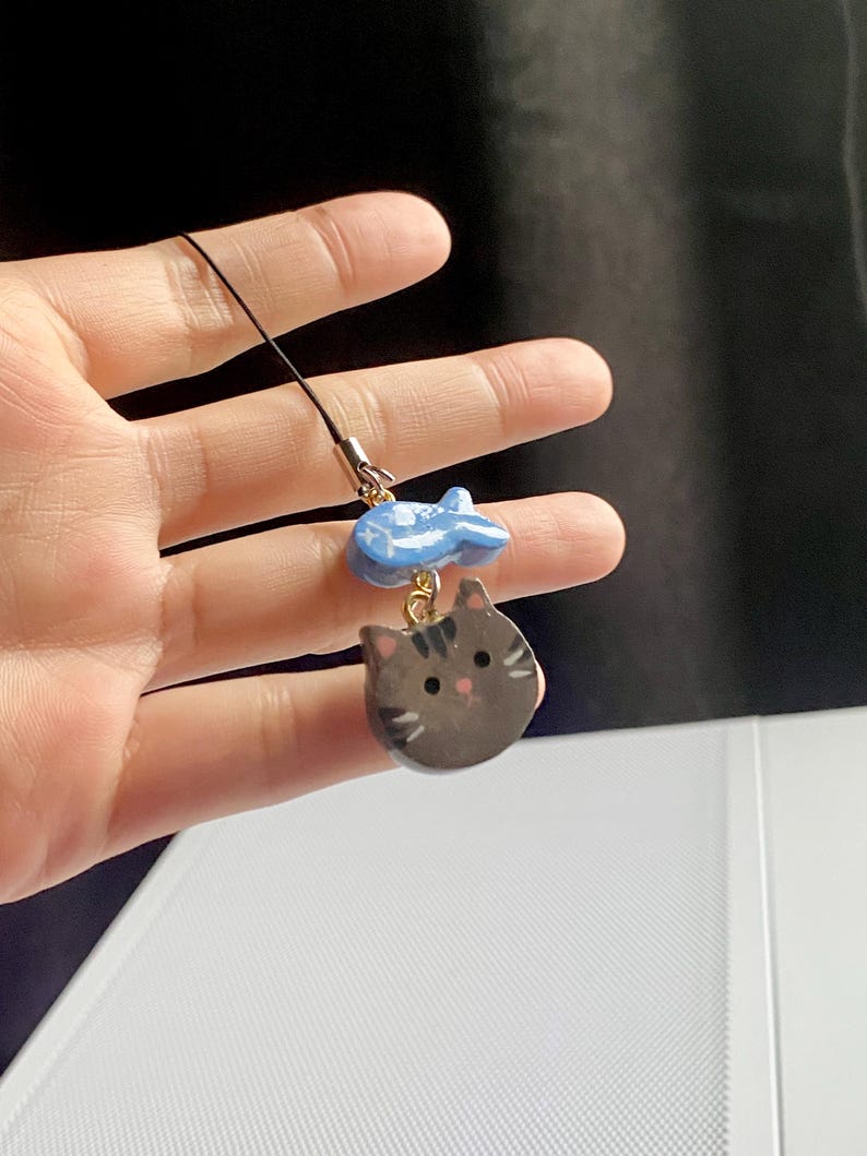 Custom Cat Keychain With Name on Back | Handmade - Etsy