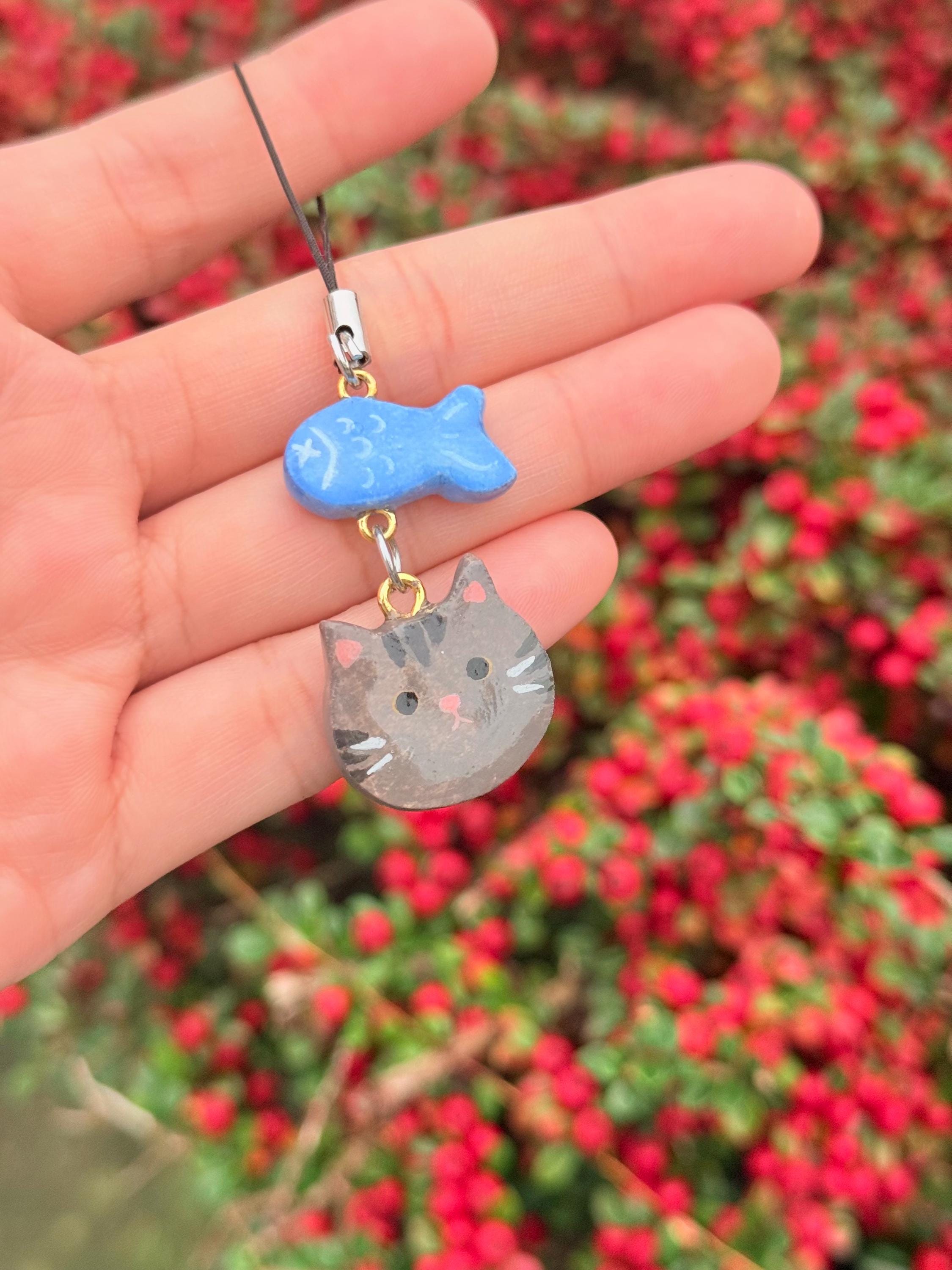 Custom Cat Keychain With Name on Back | Handmade - Etsy