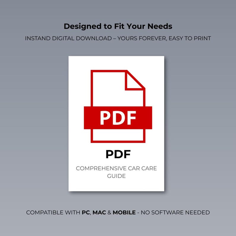 Comprehensive Car Care & Maintenance Guide | 40+ Page Vehicle Ownership ...