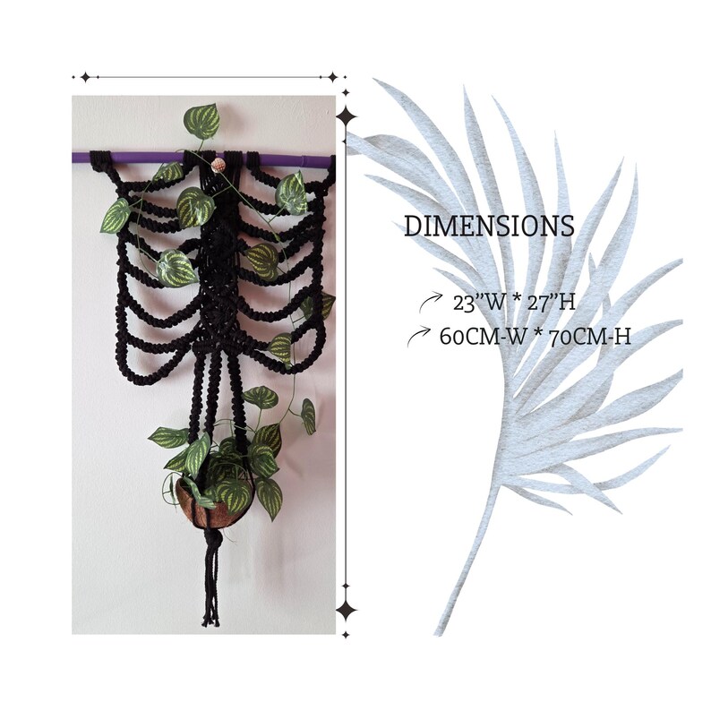 Black Macrame Skeleton Wall Hanging: Gothic Halloween Decor - Etsy