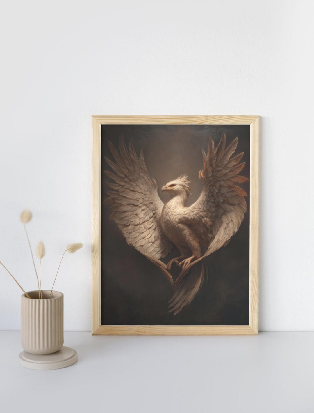 Mythic Griffin Heart Wings Art, Epic Fantasy Creature Painting ...