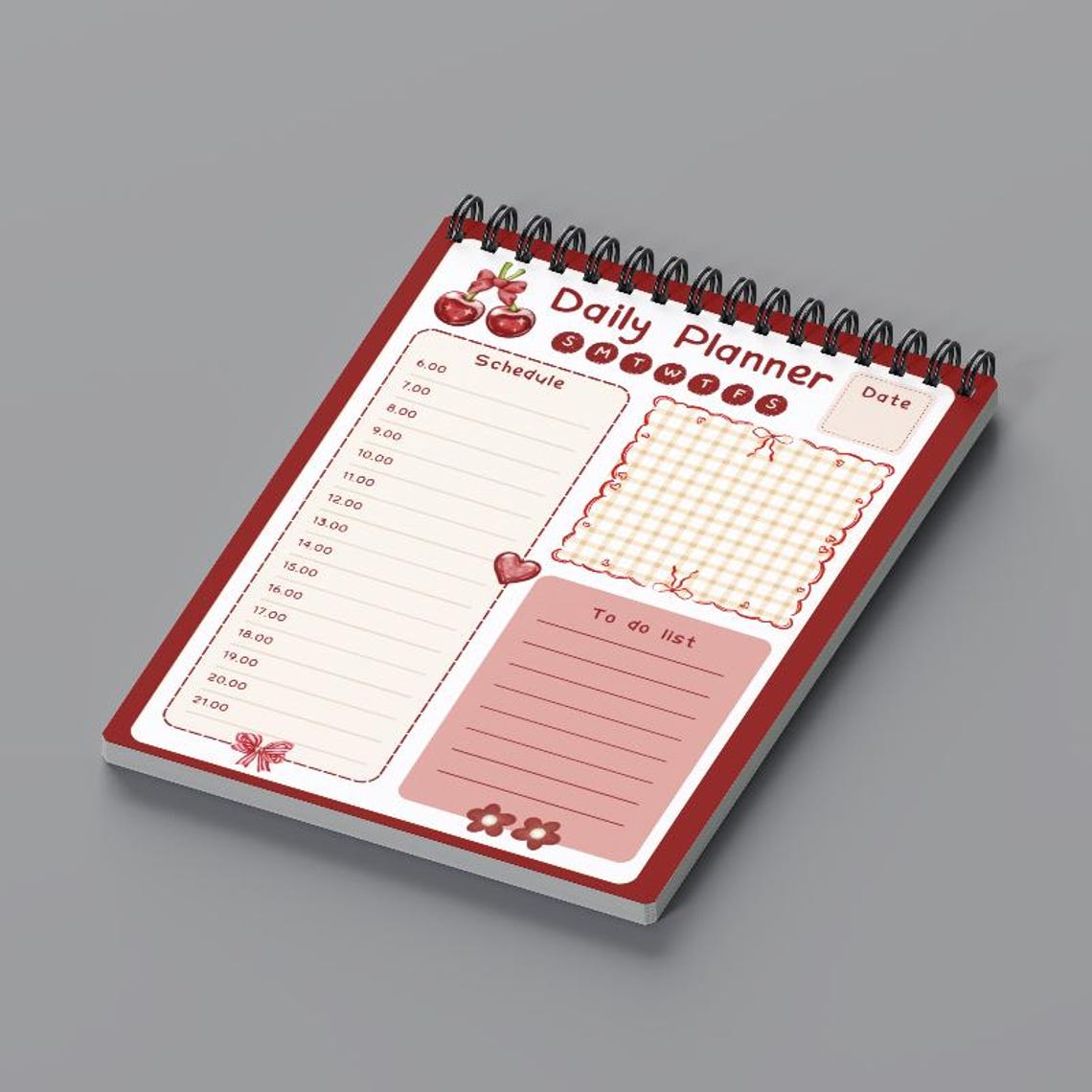 Cherry Monthly -weekly Planner – Printable Digital Download-undated ...