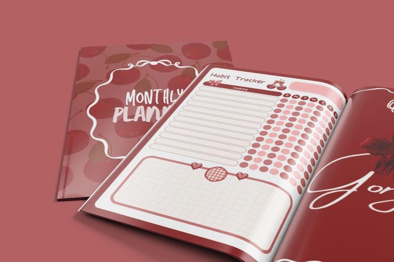 Cherry Monthly -weekly Planner – Printable Digital Download-undated ...