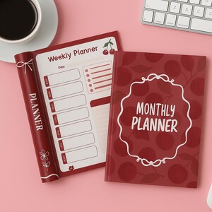 Cherry Monthly -weekly Planner – Printable Digital Download-undated ...