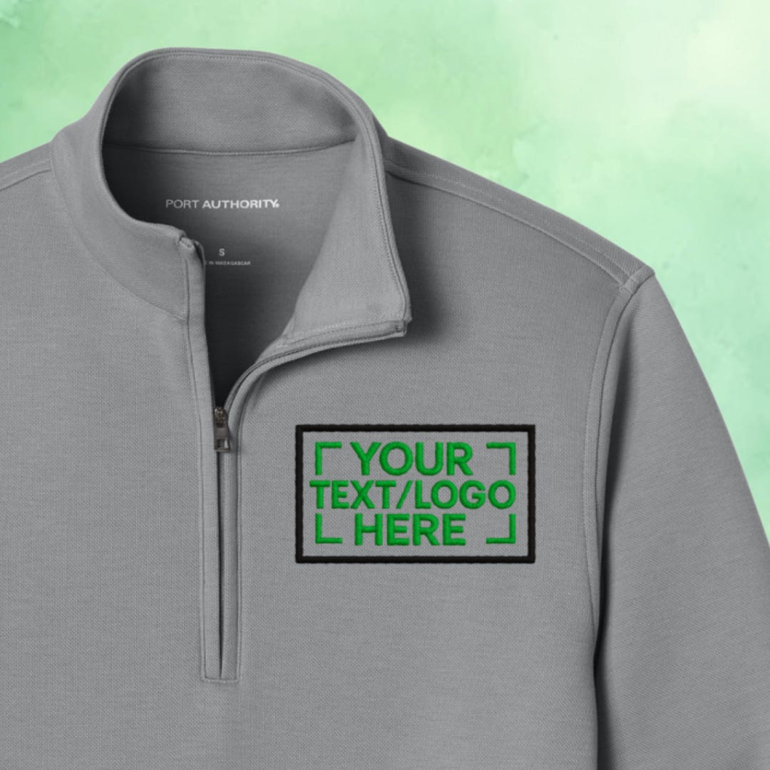 Custom Embroidered Logo or Text Quarter-zip : Sport-tek 1/4-zip ...