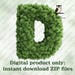 Evergreen Fluffy Alphabet PNG, Green Furry Letters Upper & Lower A–Z ...