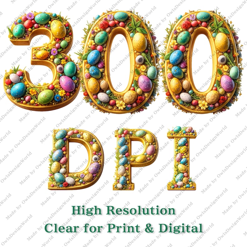 Easter Alphabet PNG, Easter Egg Letters and Numbers, Spring Holiday ...