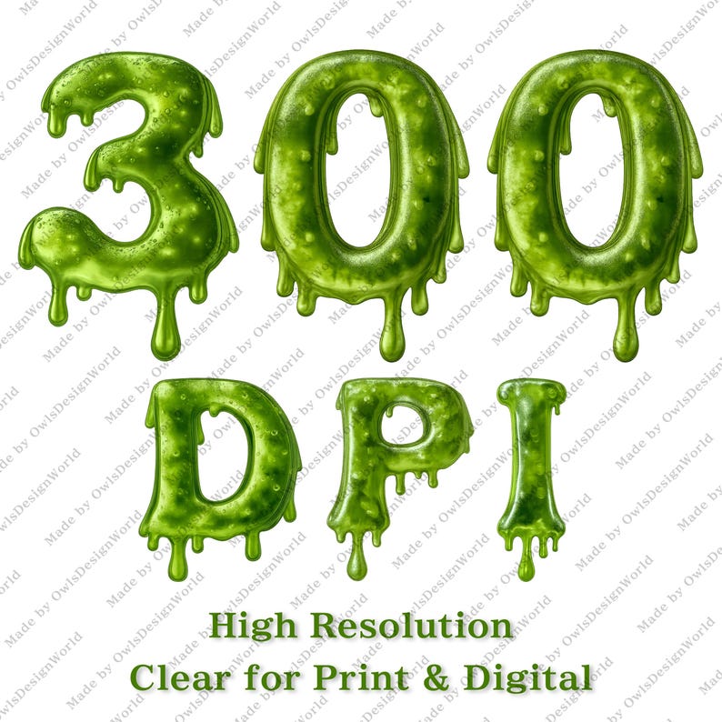 Slime Alphabet PNG Bundle, Green Goo Letters Numbers Symbols, Dripping ...
