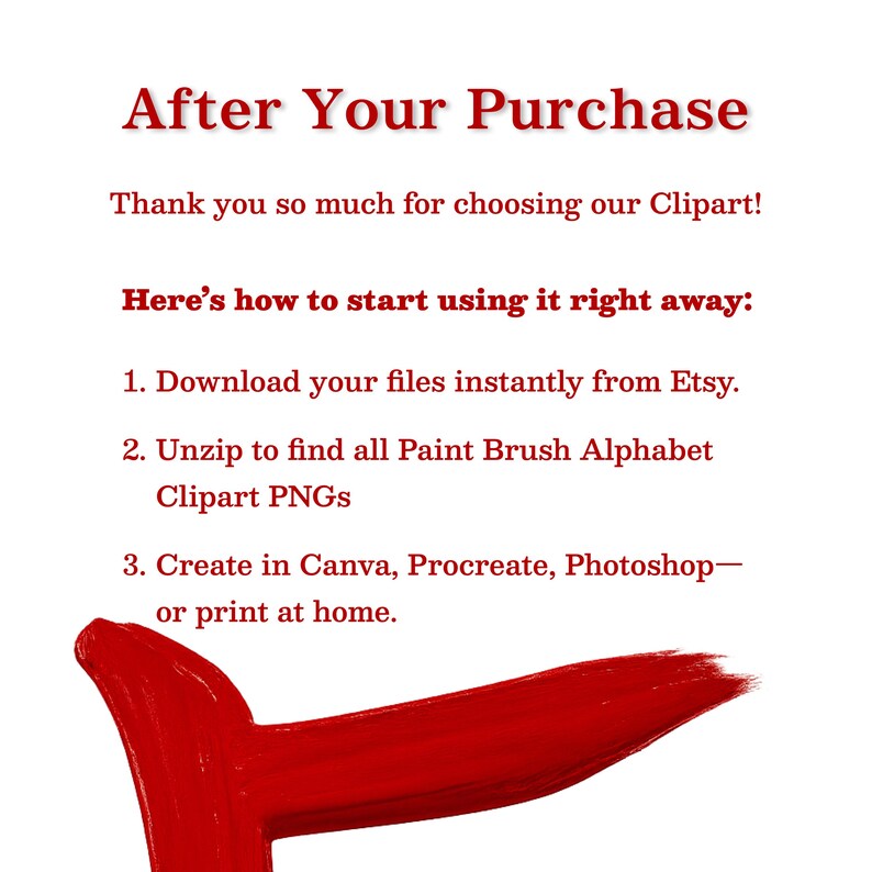 Paint Brush Alphabet Clipart | Hieroglyphic Style Red Hand-painted ...