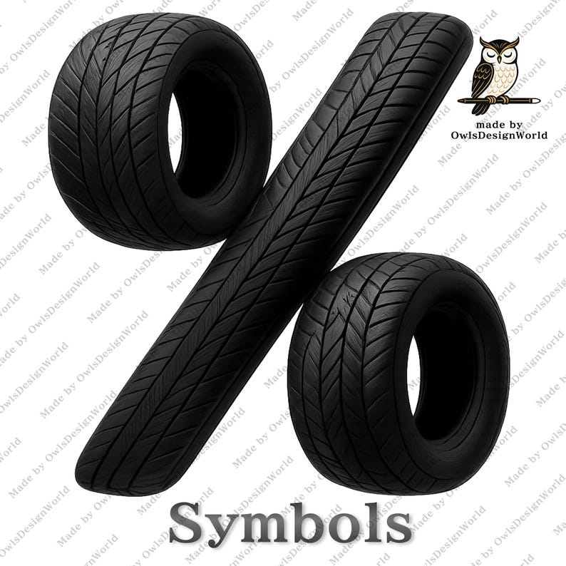 3D Tire Alphabet Clipart, Rubber Letter & Number PNG, Industrial Font ...