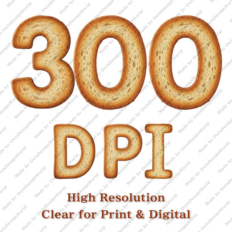 Toast Alphabet PNG Bundle, Bread Letter, Numbers Clipart, Toast Font ...