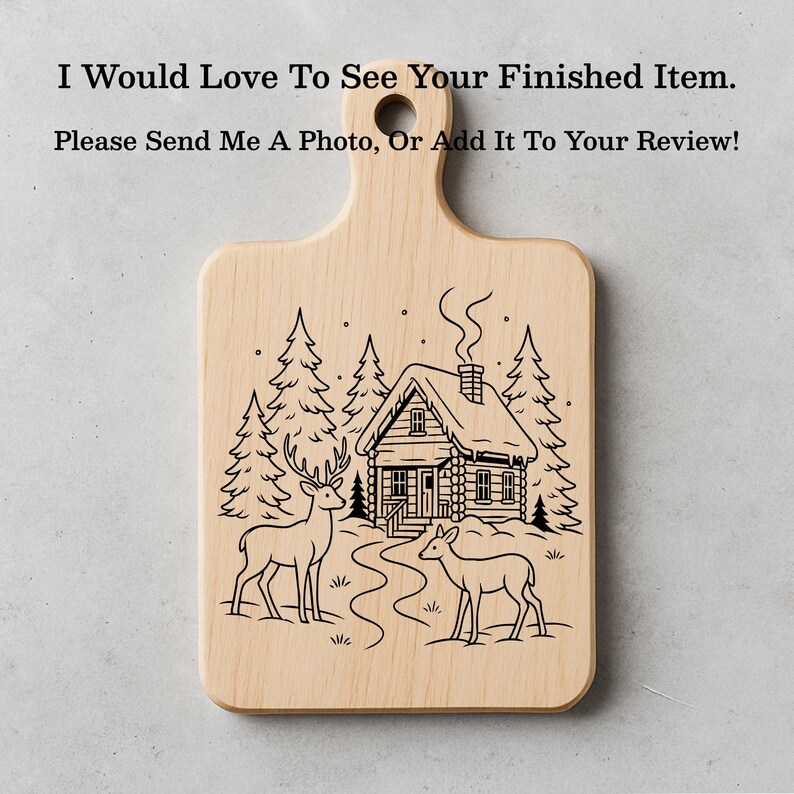 Winter Cutting Board SVG Bundle | Rustic Cabin & Forest Scenes ...
