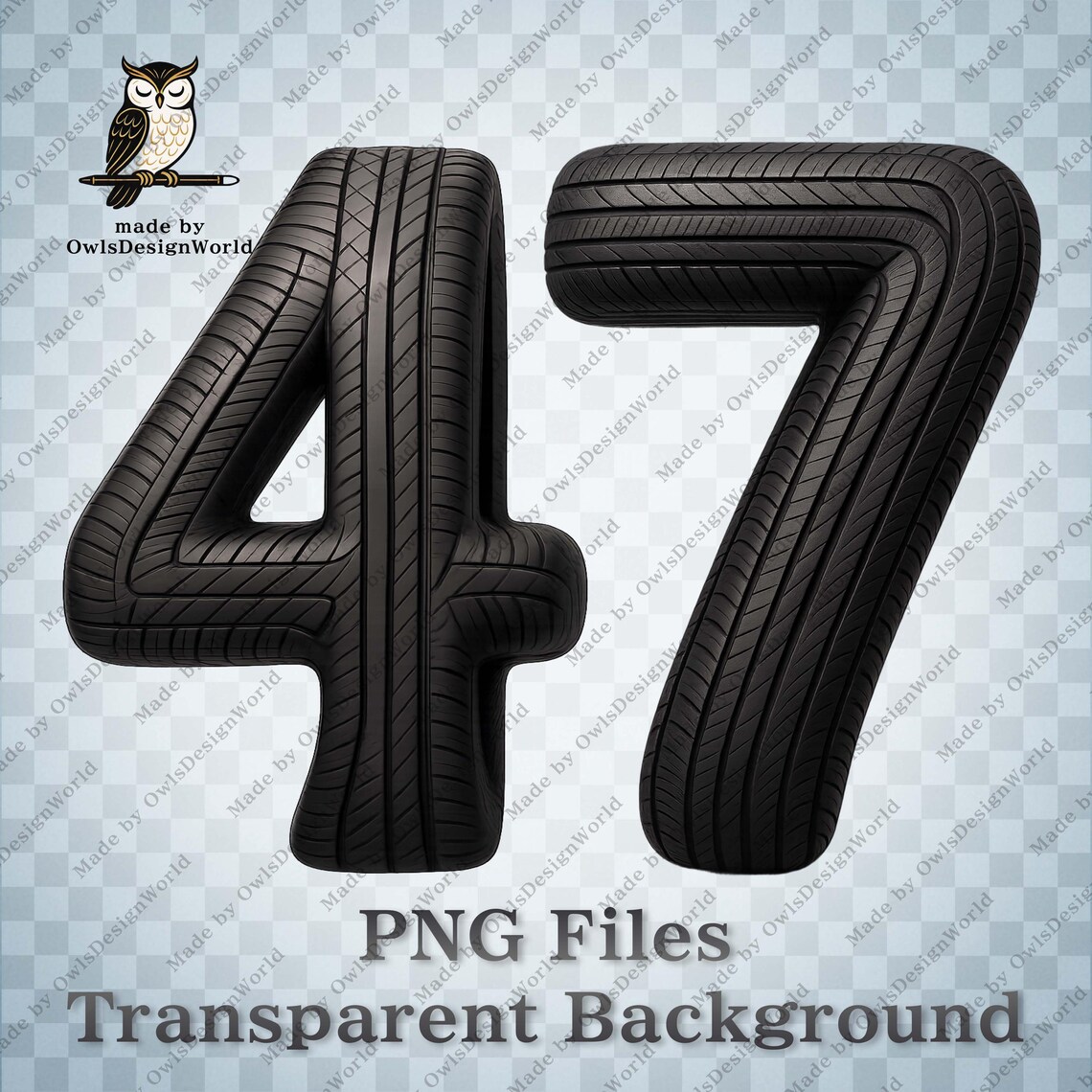 3D Tire Alphabet Clipart, Rubber Letter & Number PNG, Industrial Font ...