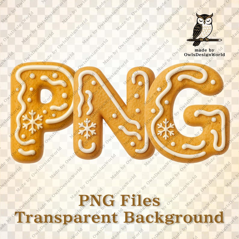 Gingerbread Alphabet Clipart Bundle – Christmas Cookie Letters PNG ...