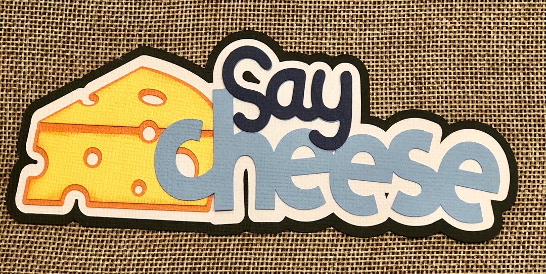 Scrapbook Title Say Cheese Smile Camera Paper Piecing Die Cuts ...