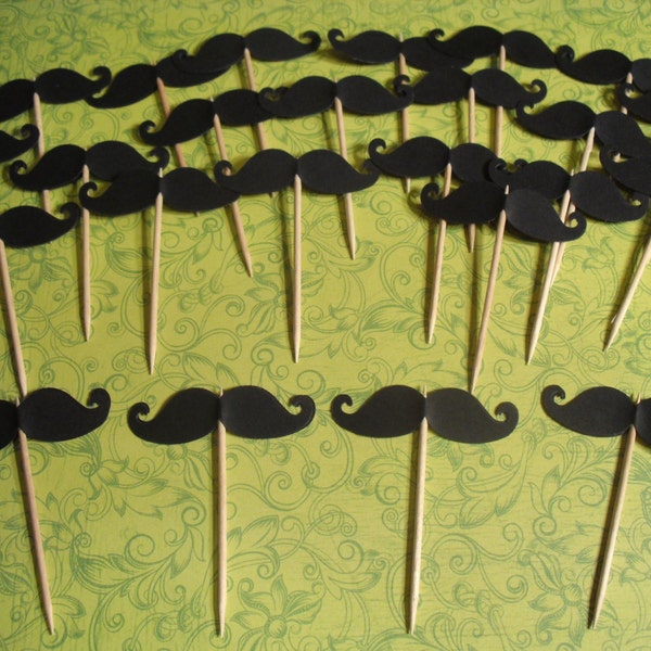 Mustache Cupcake Topper - Etsy