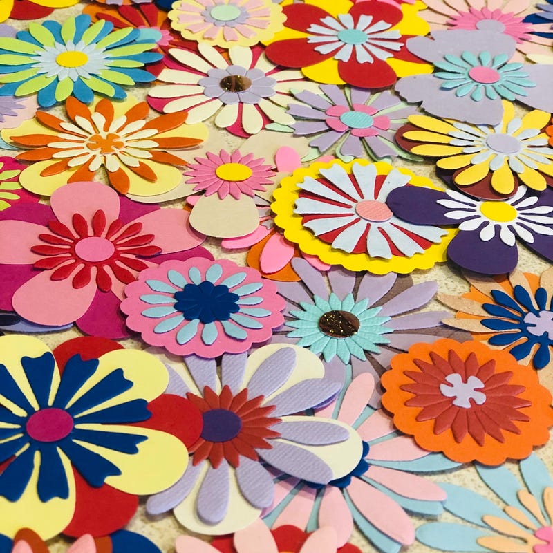 Paper Cut Flowers - Etsy