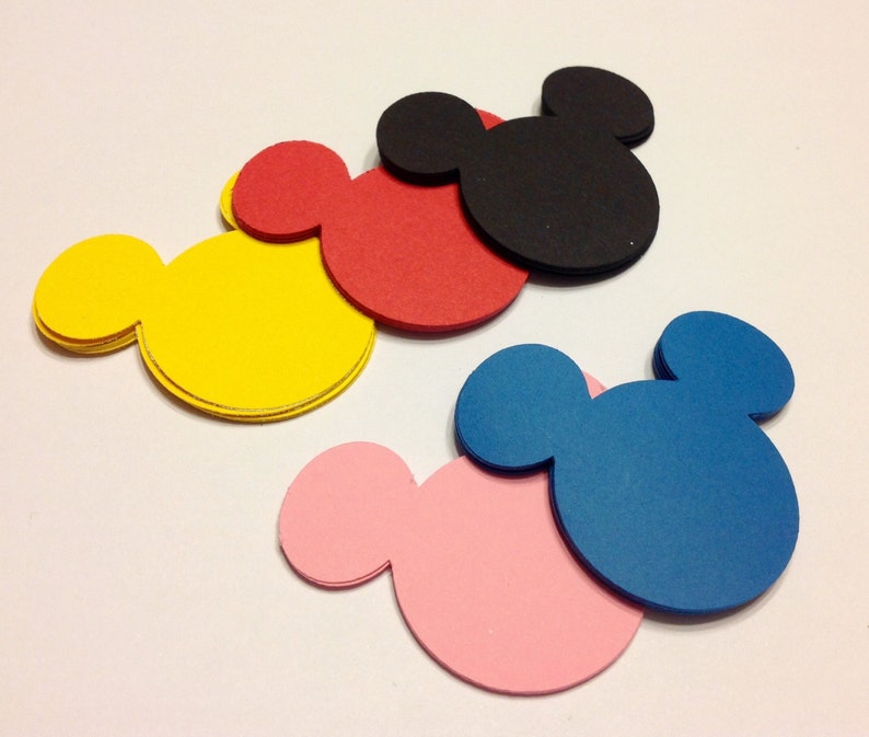 Mickey Mouse Head Die Cuts Set of 12 5 Inches You Choose - Etsy