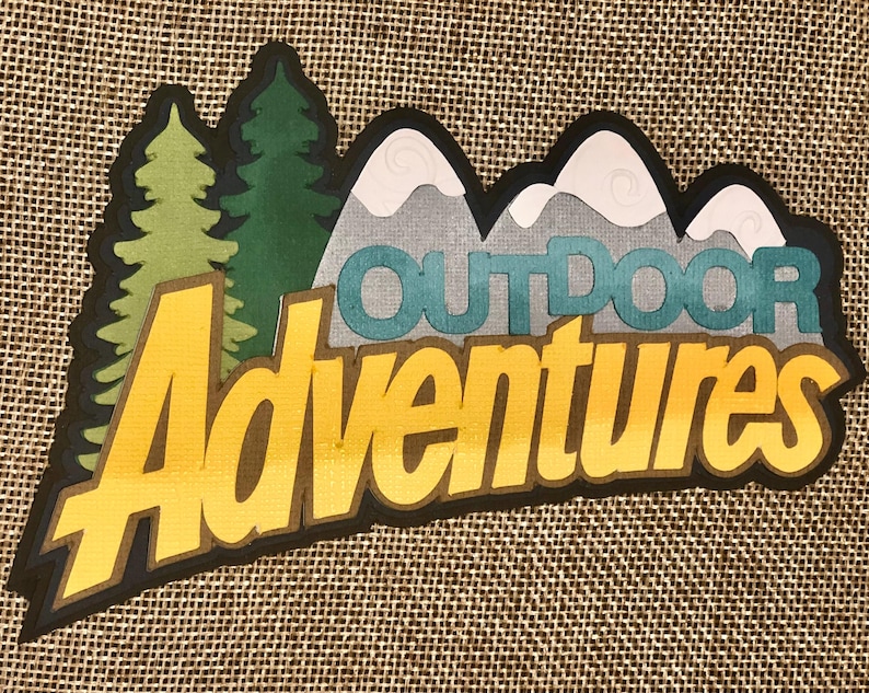 Scrapbook Title Outdoor Adventure Paper Piecing Die Cuts Embellishments ...