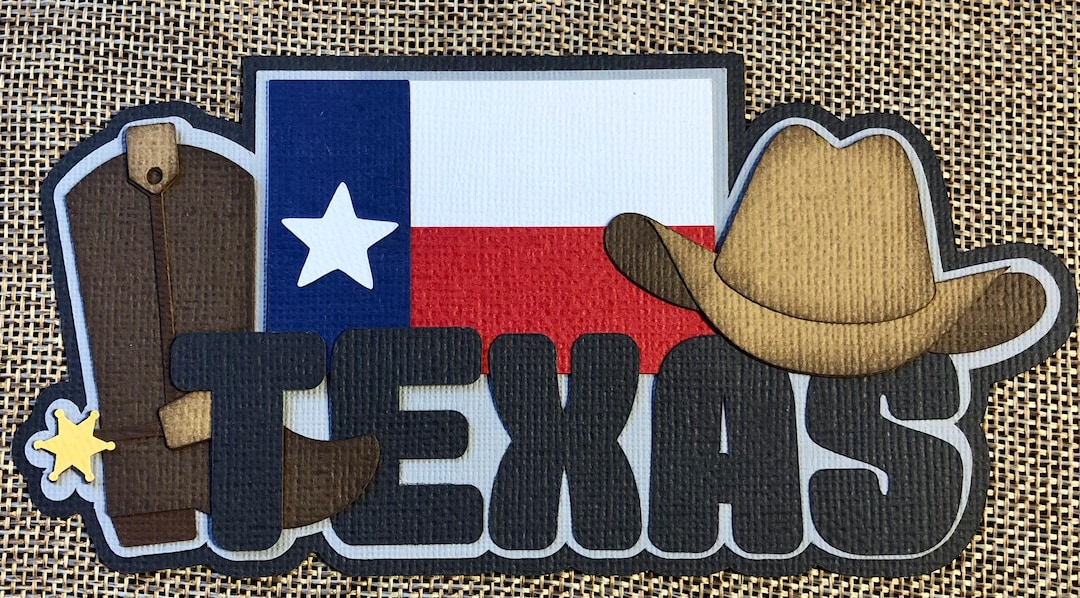 Scrapbook Title Texas State Austin Dallas Paper Piecing Die Cuts ...