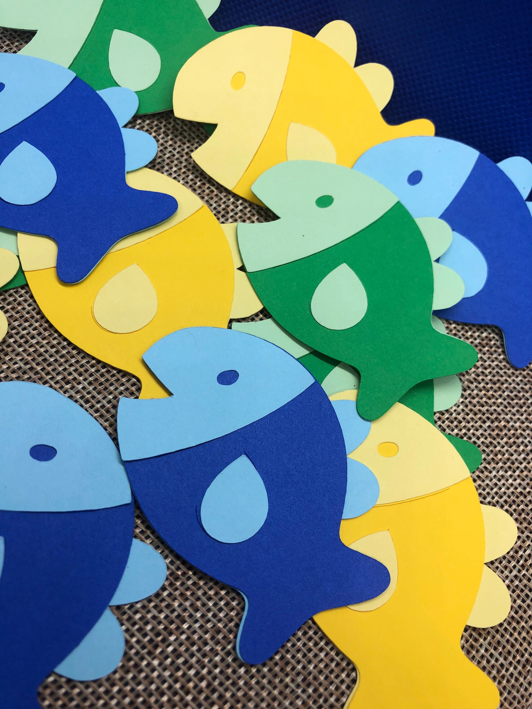 Fish Cut Outs for Birthday Party Blue Orange Green Yellow Red - Etsy